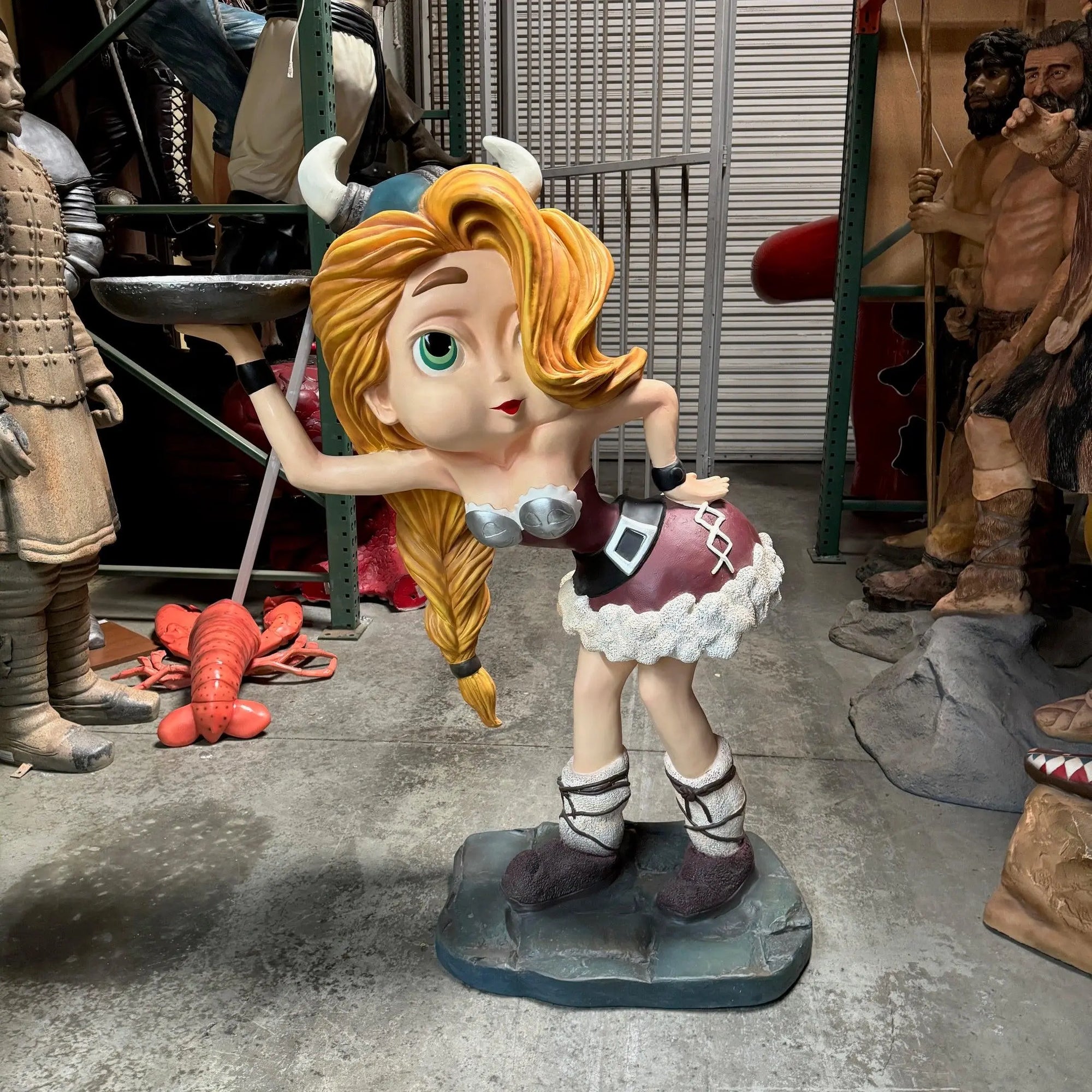 Viking Butler Betty Life Size Statue | LM Treasures