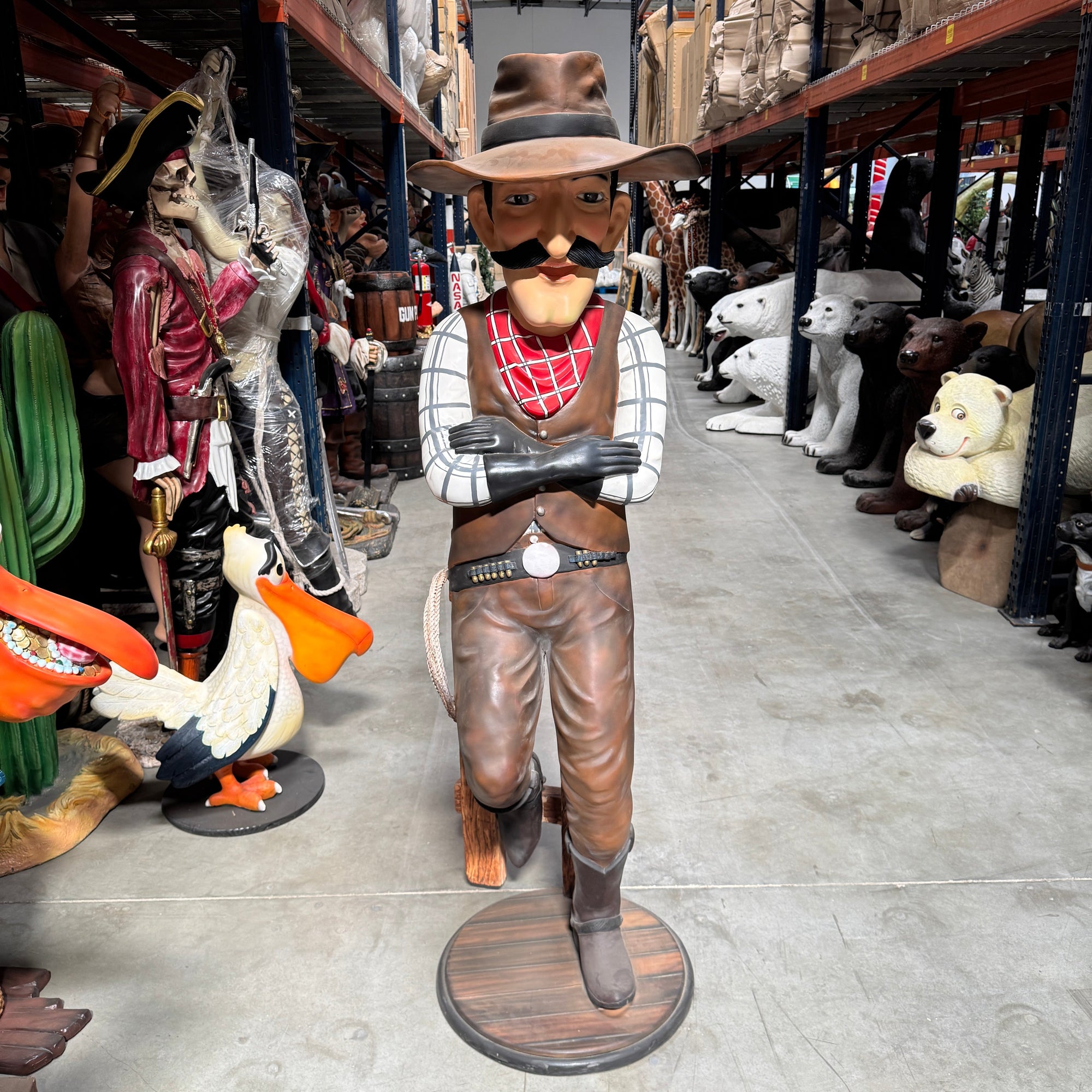 Relaxed Cowboy Life Size Statue| LM Treasures