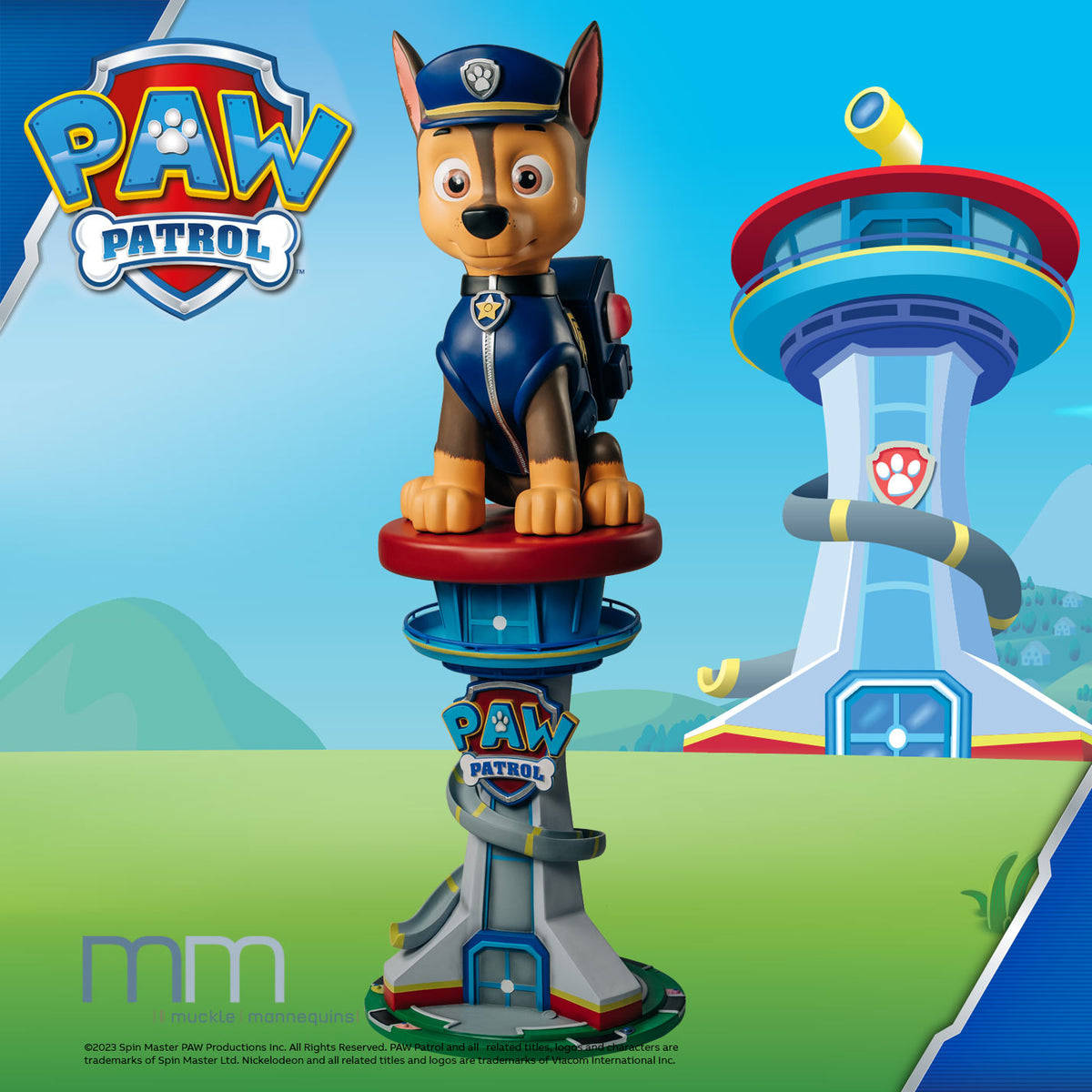 Paw Patrol Chase Life Size Statue | LM Treasures