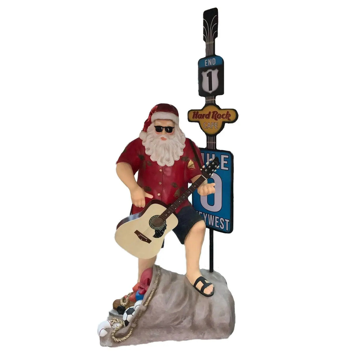 Rock N Roll Santa Claus Christmas Statue | LM Treasures