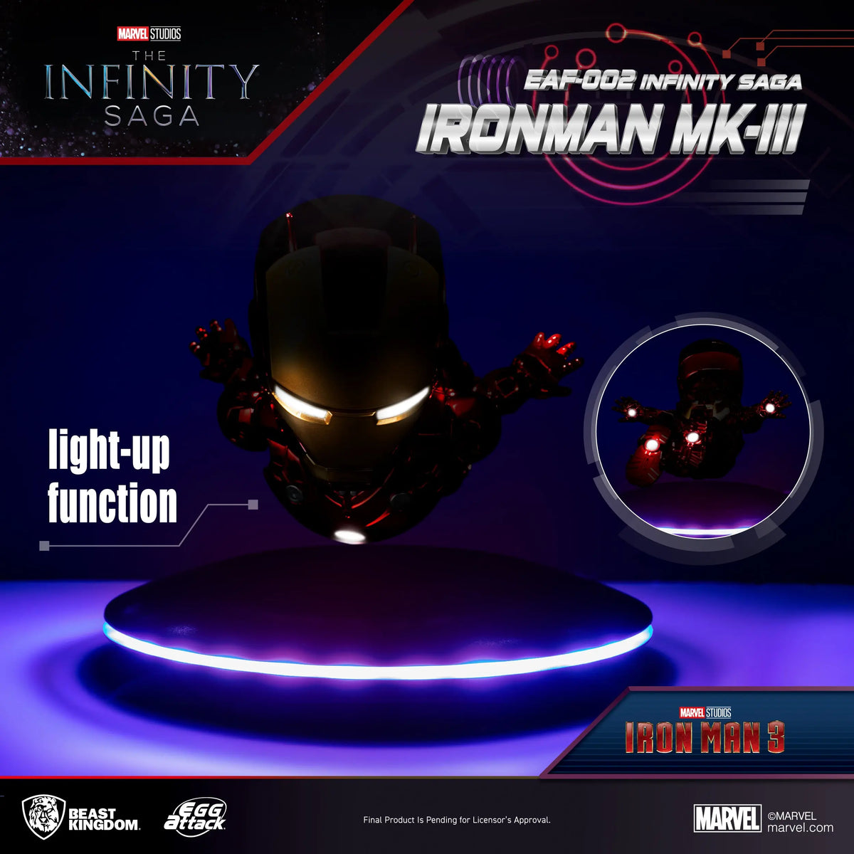 Infinity Saga Iron Man Floating Table Top Statue| LM Treasures