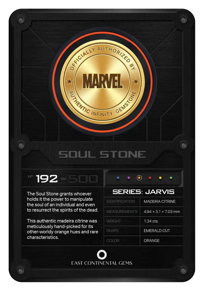 Marvel Jarvis Series Soul Stone Gemstone | LM Treasures