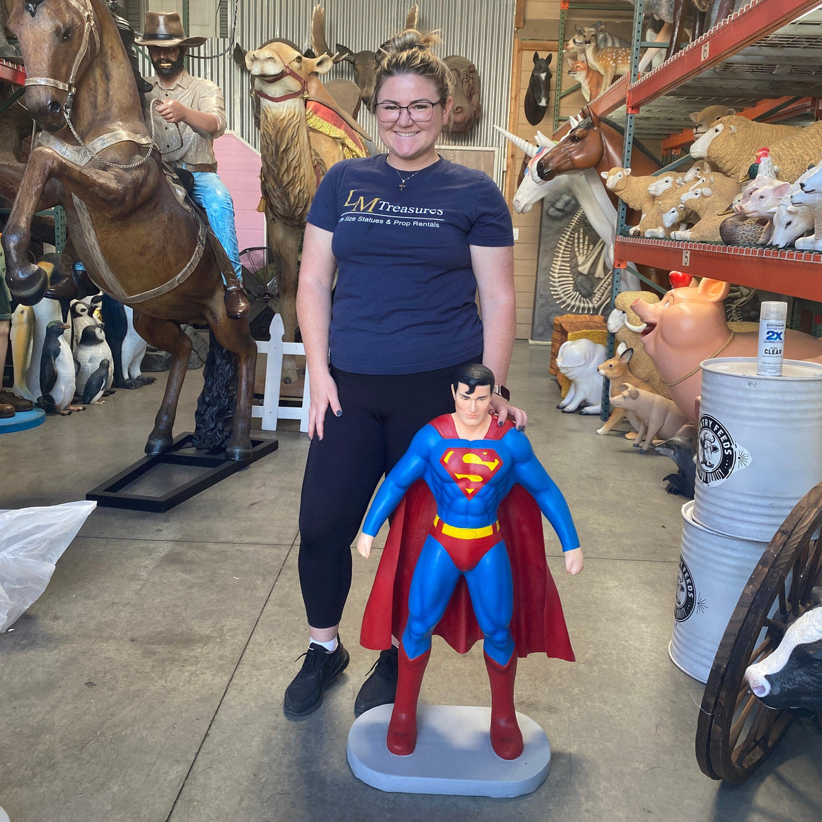 Muscle Superhero Small Comic Book Crusader Statue Decor| LM Treasures