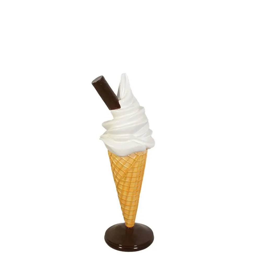 Small Soft Serve Vanilla Ice Cream Over Sized Statue | LM Treasures