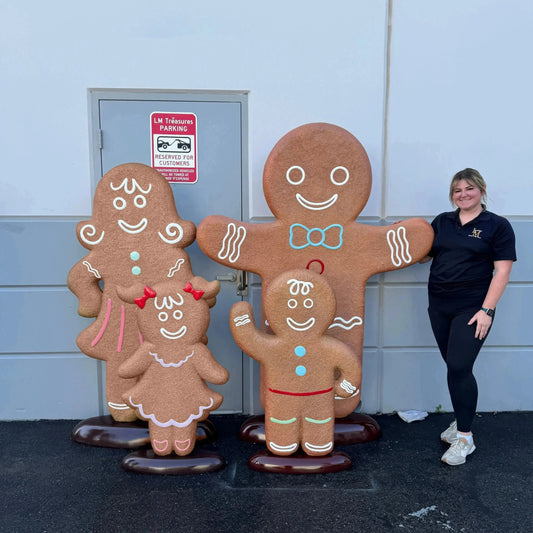 Girl Gingerbread Cookie Over Sized Statue - LM Treasures – LM Treasures