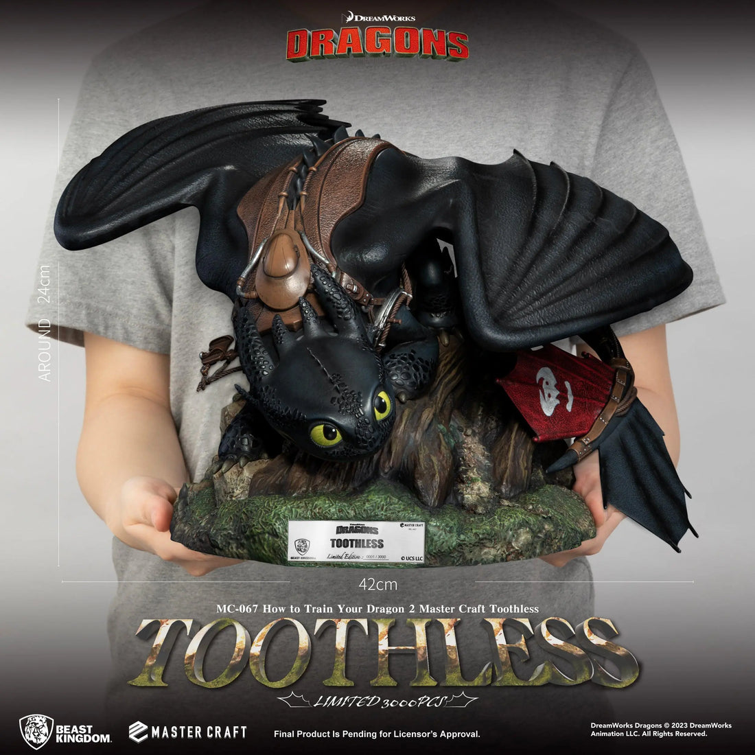 How to Train Your Dragon 2 Toothless Master Craft Table Top Statue | LM ...