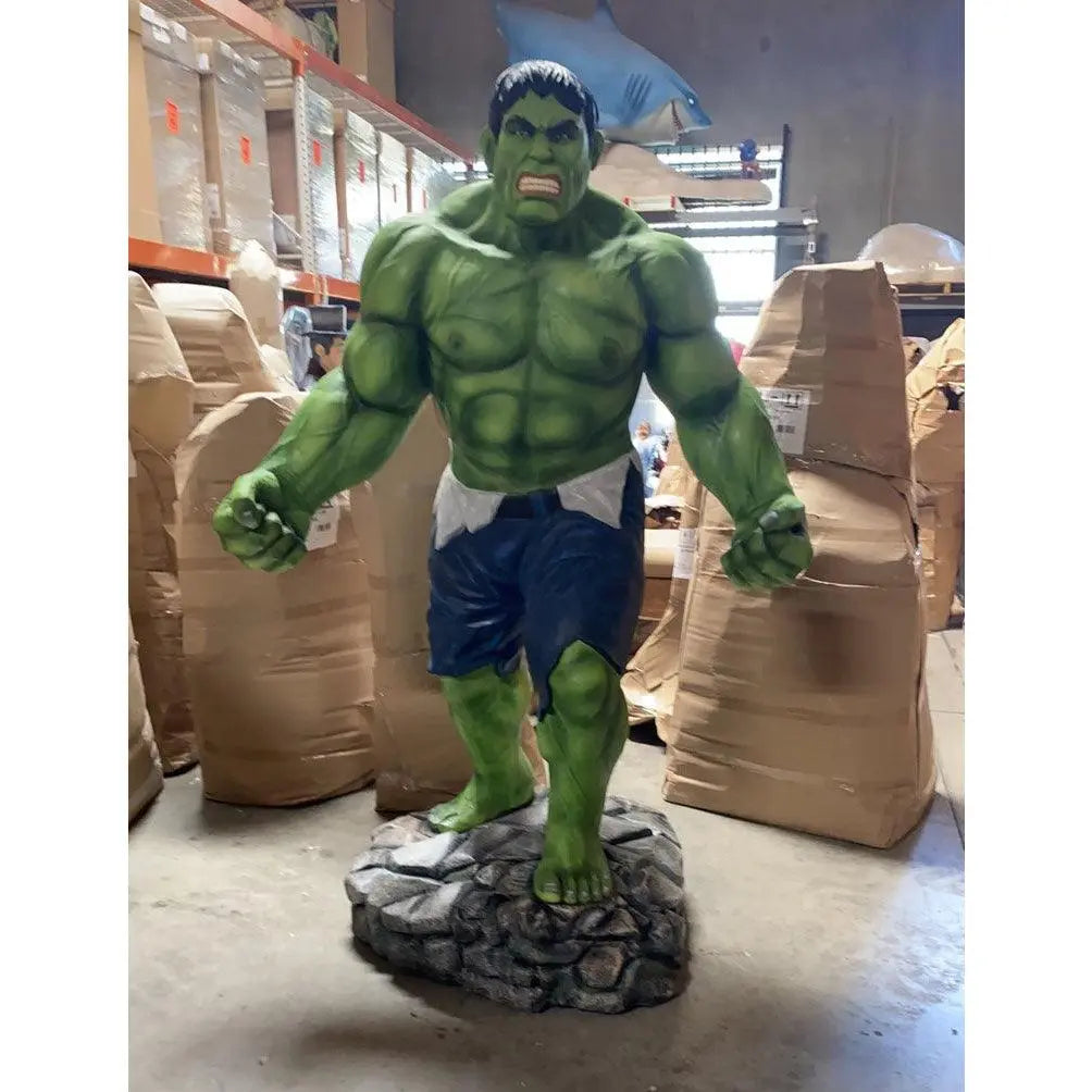 Angry Green Man Standing Superhero Life Size Statue| LM Treasures