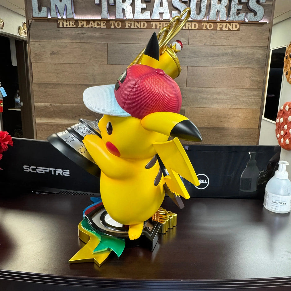 Pokemon World Champion Pikachu Life Size Statue | LM Treasures – LM ...