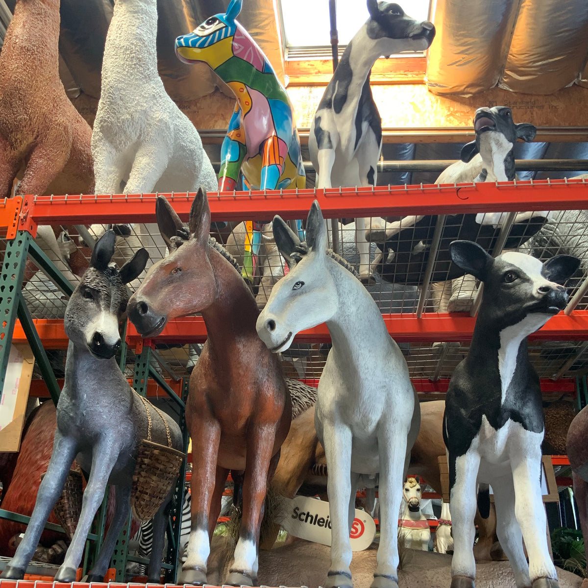 Brown Donkey Life Size Statue | LM Treasures