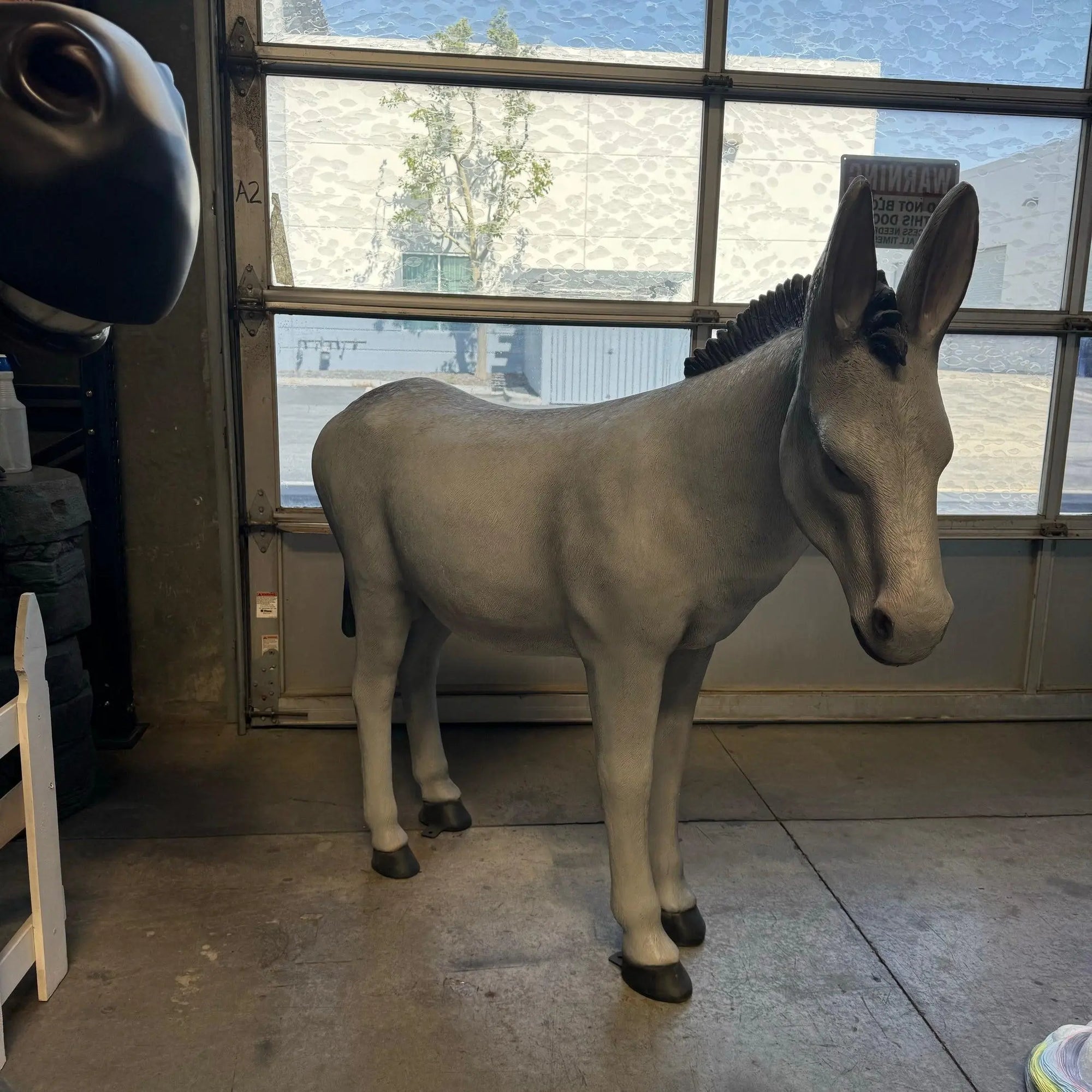 Gray Donkey Life Size Statue | LM Treasures
