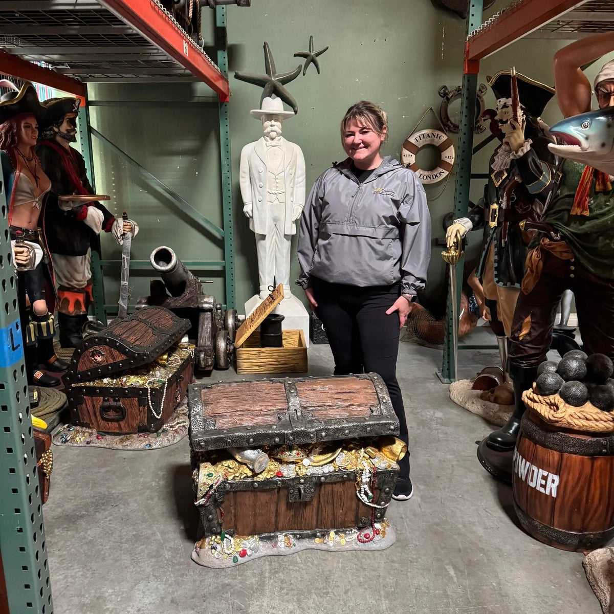 Big Treasure Chest Life Size Statue| LM Treasures