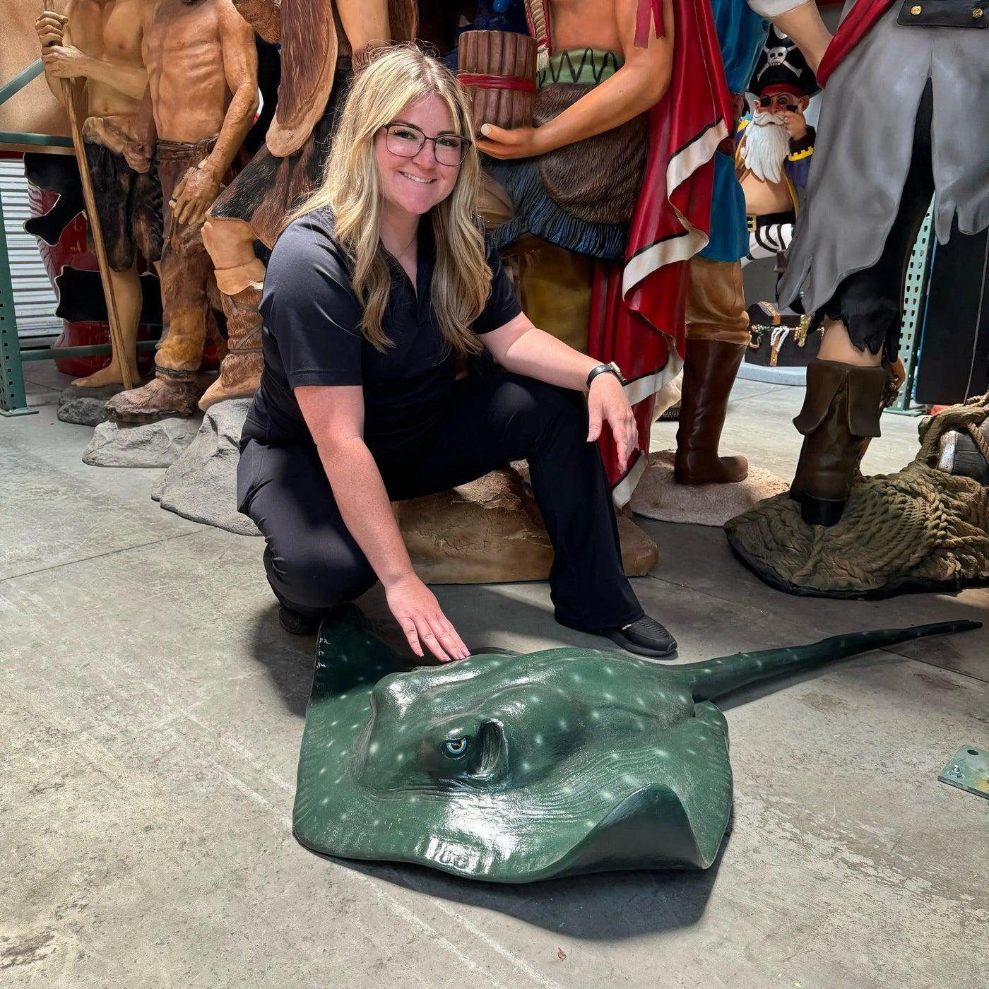 Stingray Life Size Marine Animal Sea Creature Statue – LM Treasures