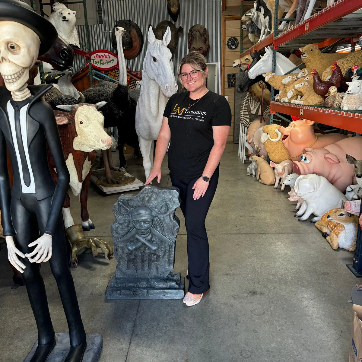 Pirate First Mate Tombstone Life Size Statue| LM Treasures