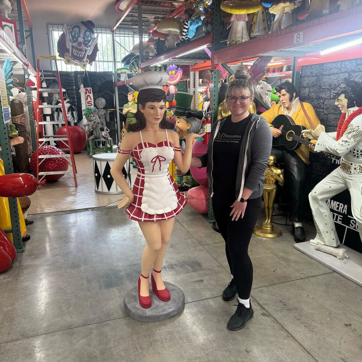 Waitress Cook Life Size Statue | LM Treasures