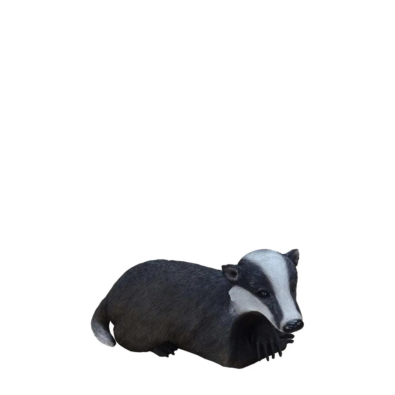 Laying Badger Life Size Statue | LM Treasures