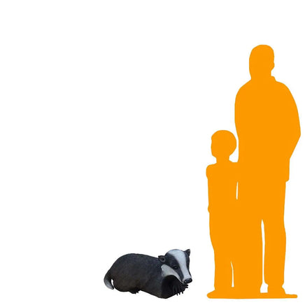 Laying Badger Life Size Statue| LM Treasures