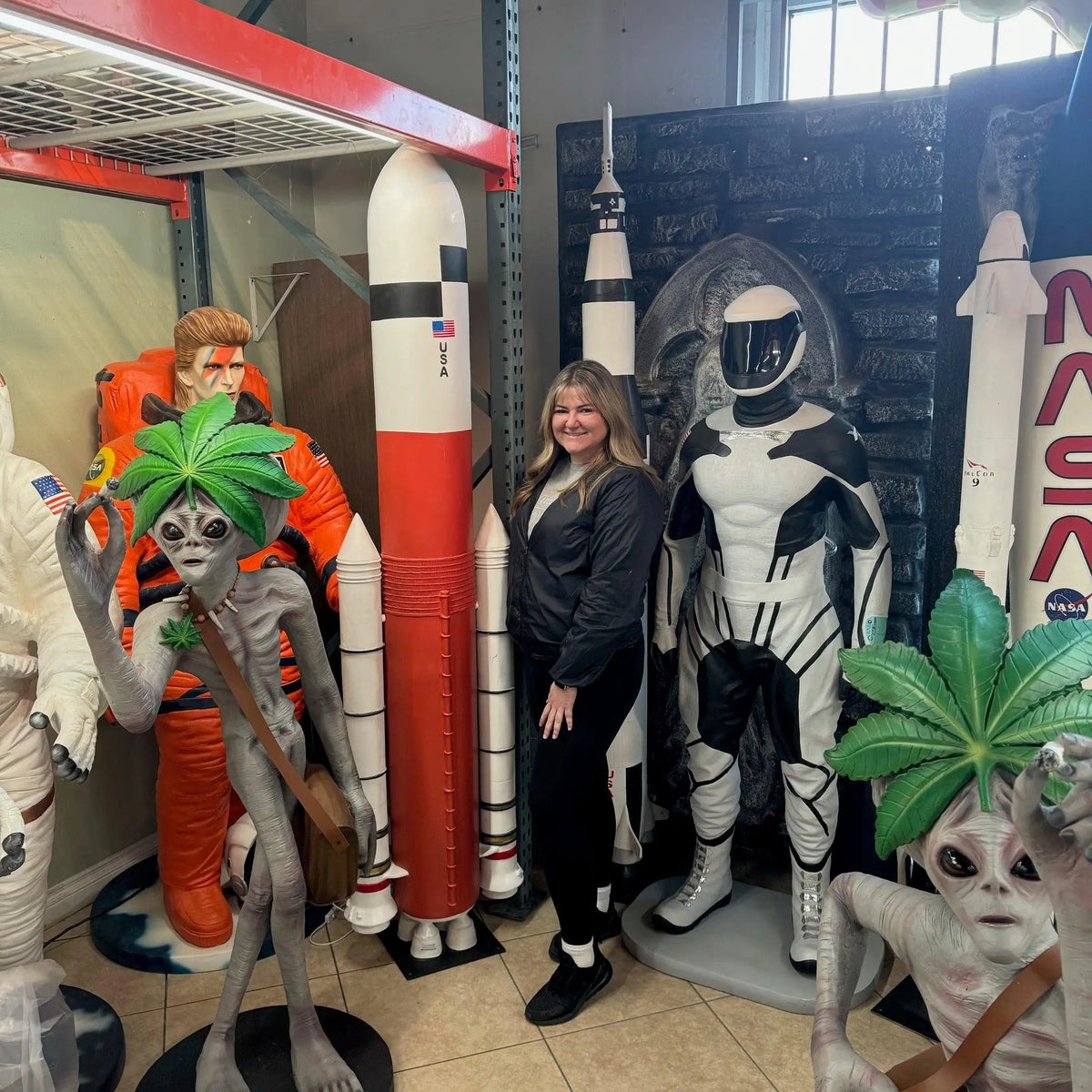 Orange Rocket Statue | LM Treasures