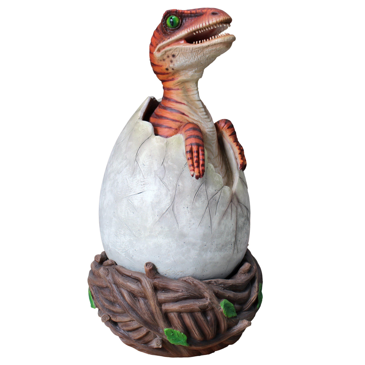 Raptor Dinosaur Hatching Life Size Statue | LM Treasures