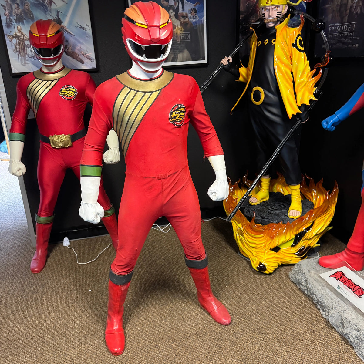 Pre-Owned Red Power Ranger Life Size Statue #2 No Belt| LM Treasures