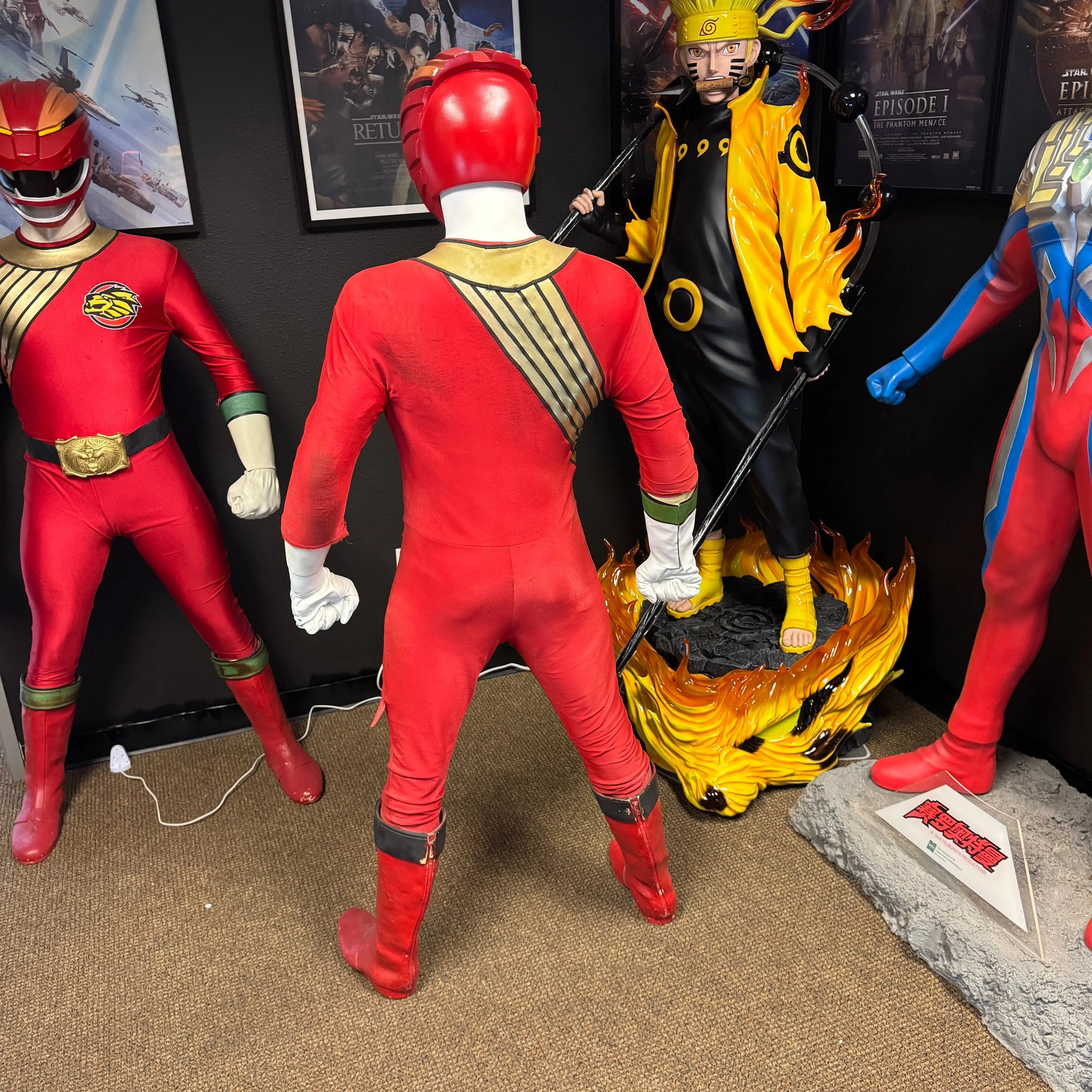 Pre-Owned Red Power Ranger Life Size Statue #2 No Belt| LM Treasures
