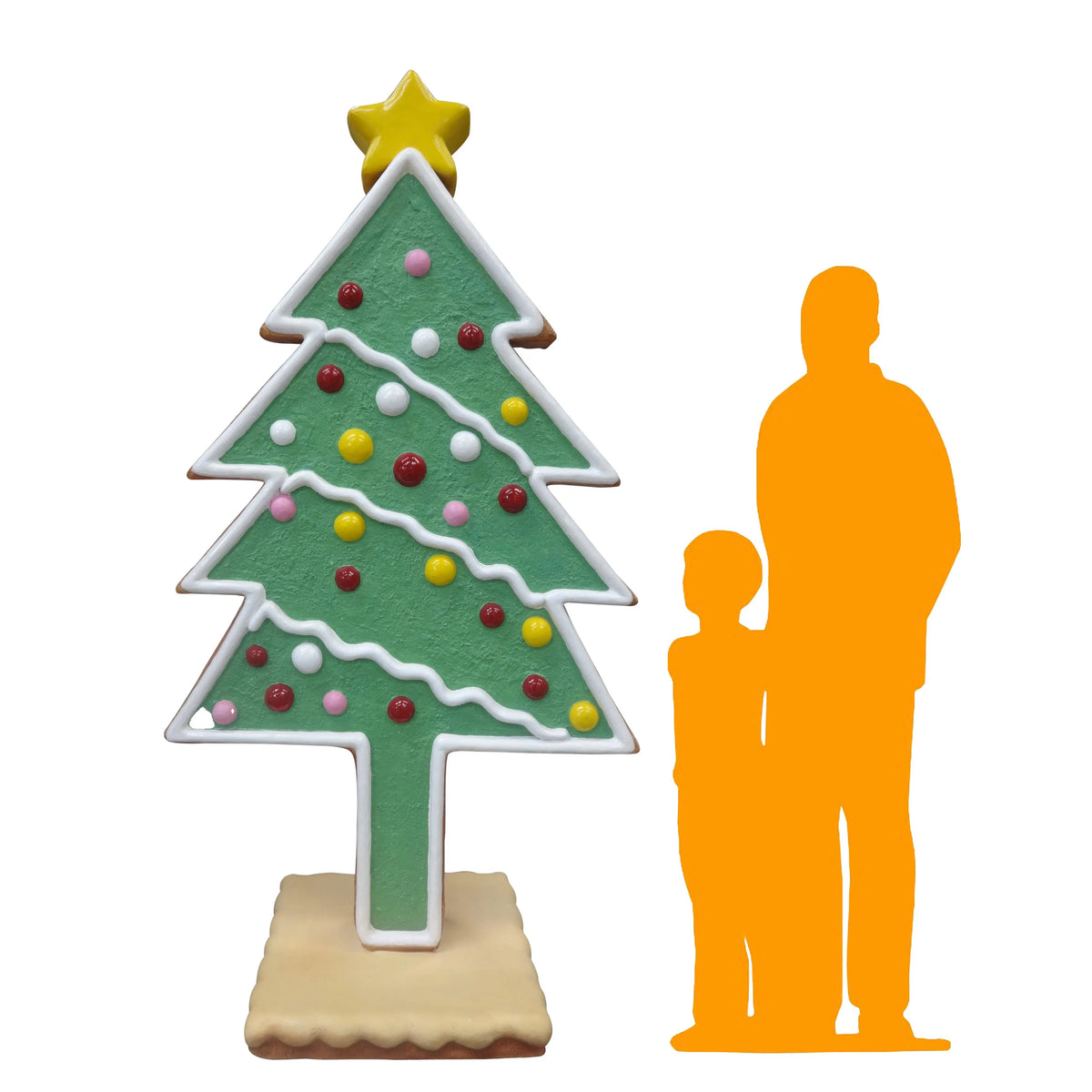 Large Gingerbread Christmas Tree Statue | LM Treasures