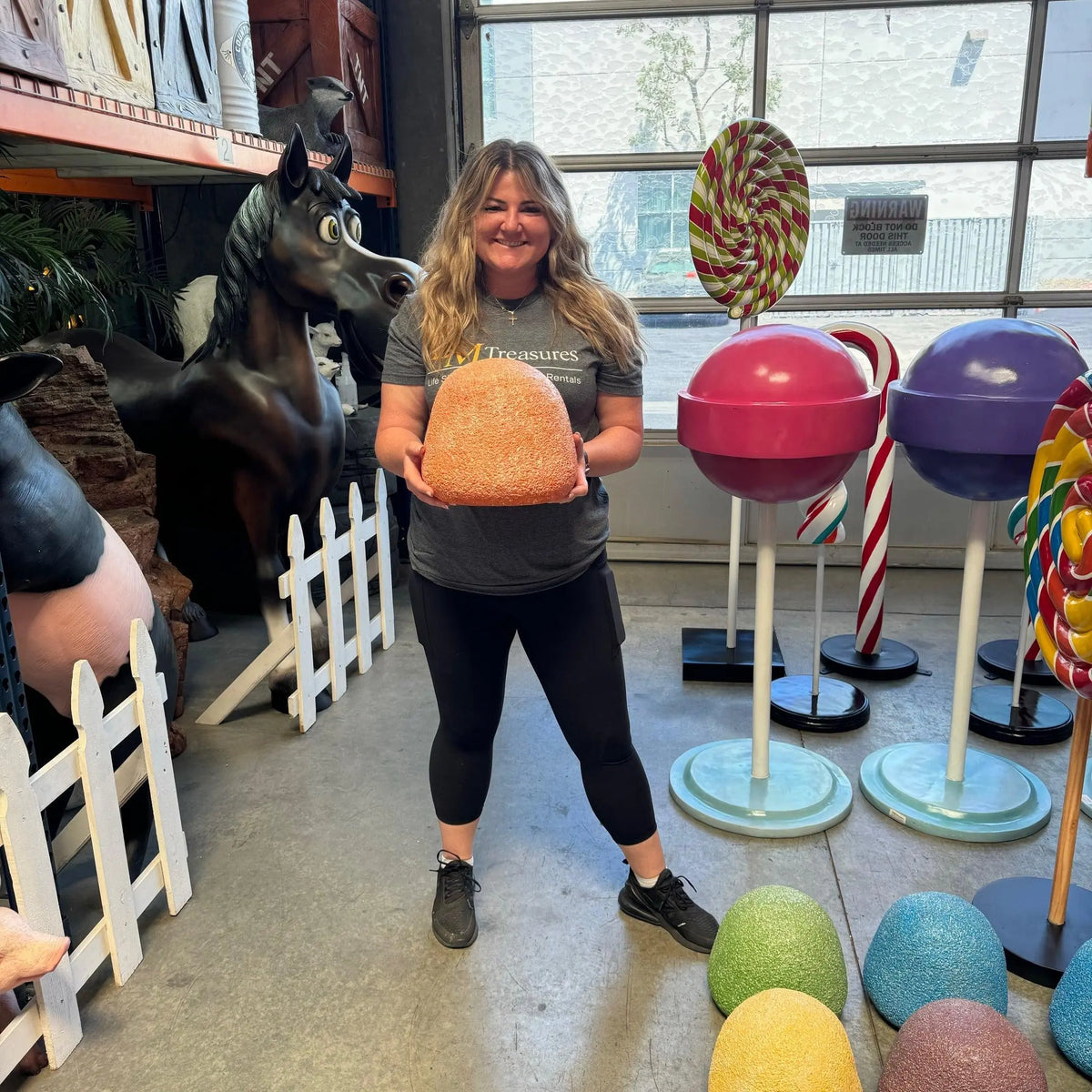 Gum Drop - Orange- Prop - Over Sized Food Statue| LM Treasures