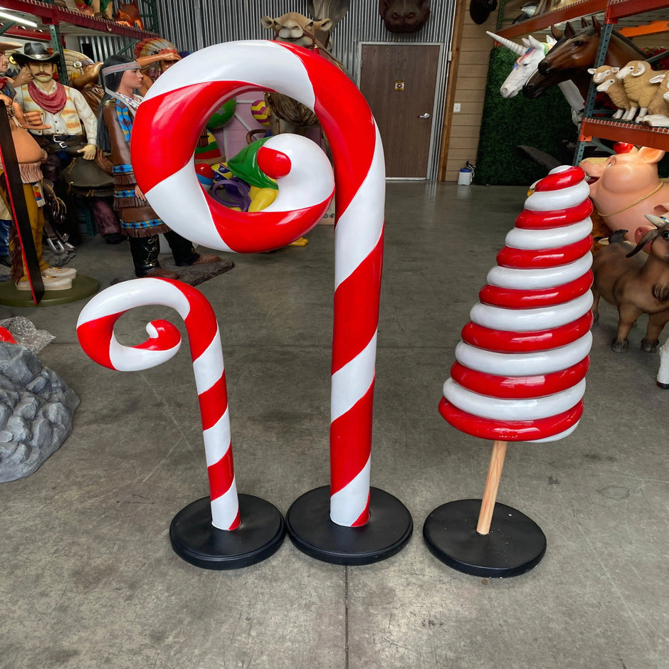 Small Swirl Candy Cane Over Sized Statue - LM Treasures – LM Treasures
