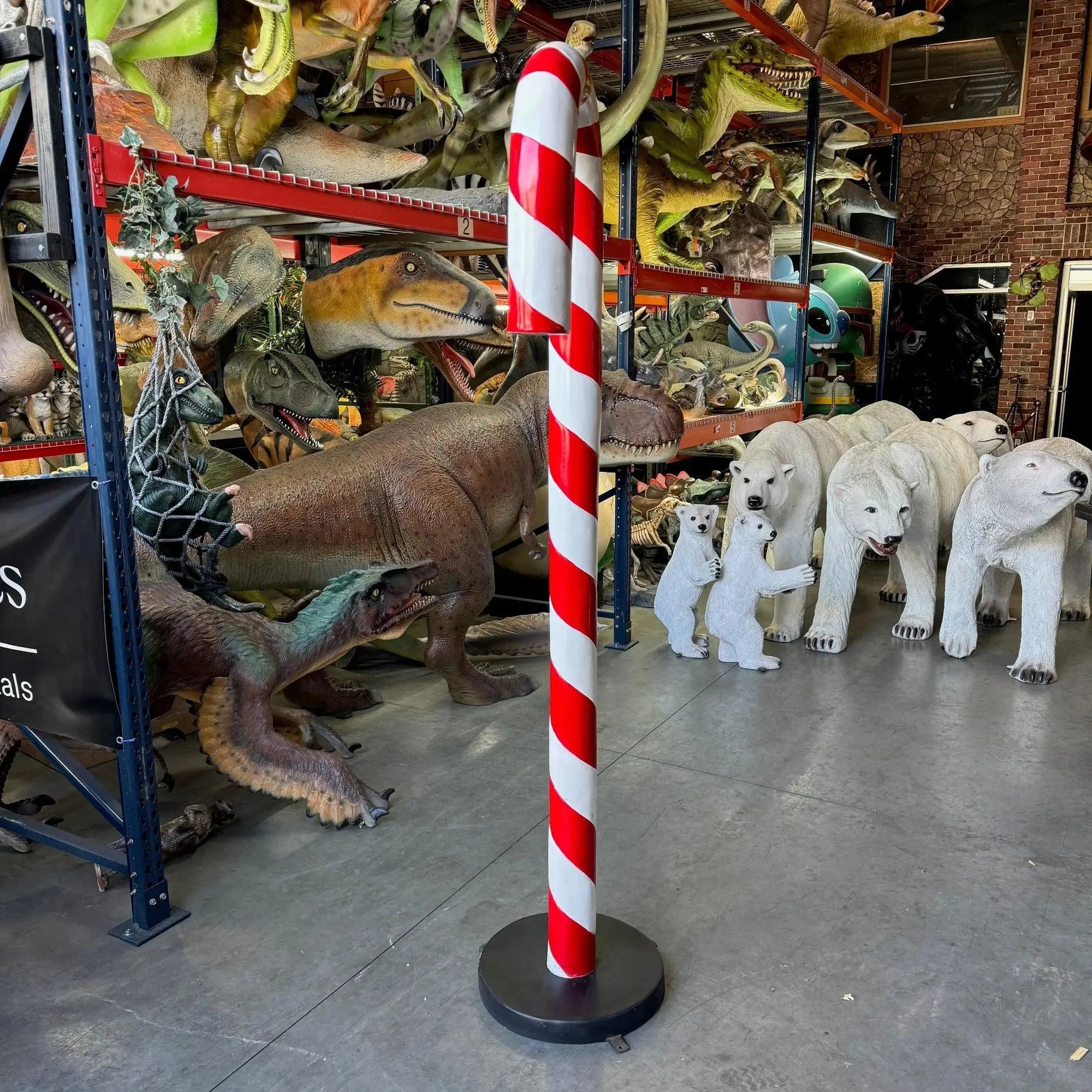 Peppermint Candy Cane Over Sized Statue| LM Treasures