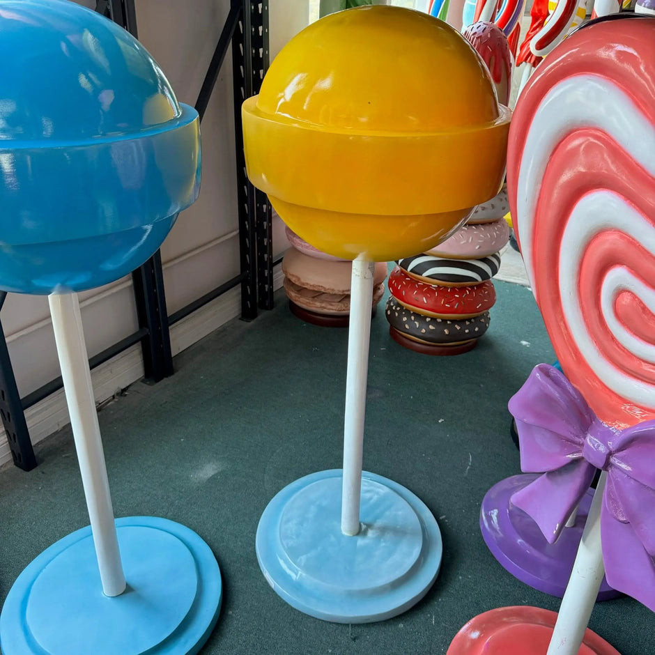 Mini Lollipop Candy Sugar Pop Red Over sized Display Resin Prop Decor ...