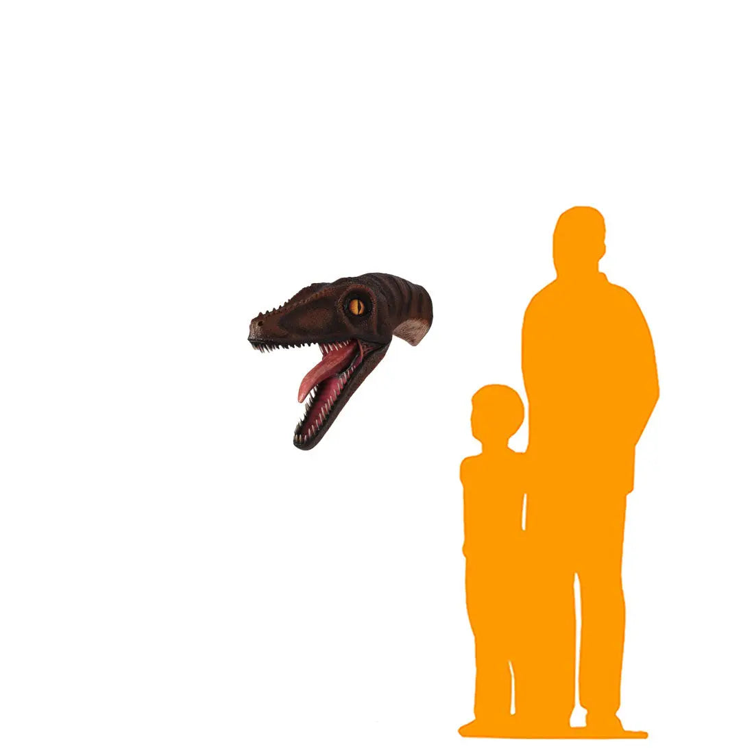 Velociraptor Dinosaur Head Jurassic Life Size Statue| LM Treasures