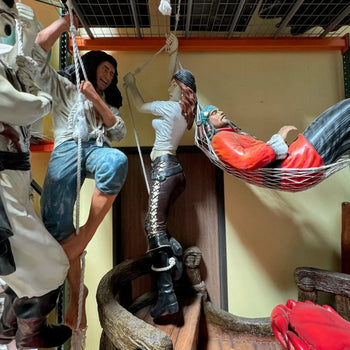 Lady Pirate on Rope Statue – LM Treasures