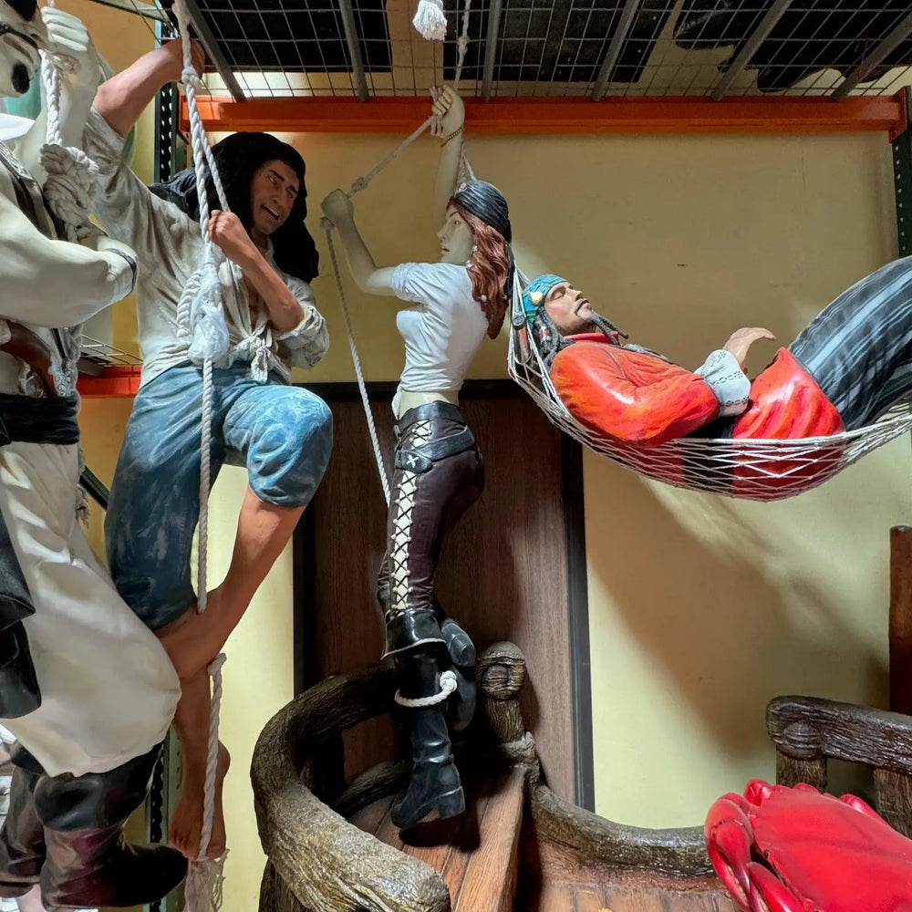 Lady Pirate on Rope Statue| LM Treasures