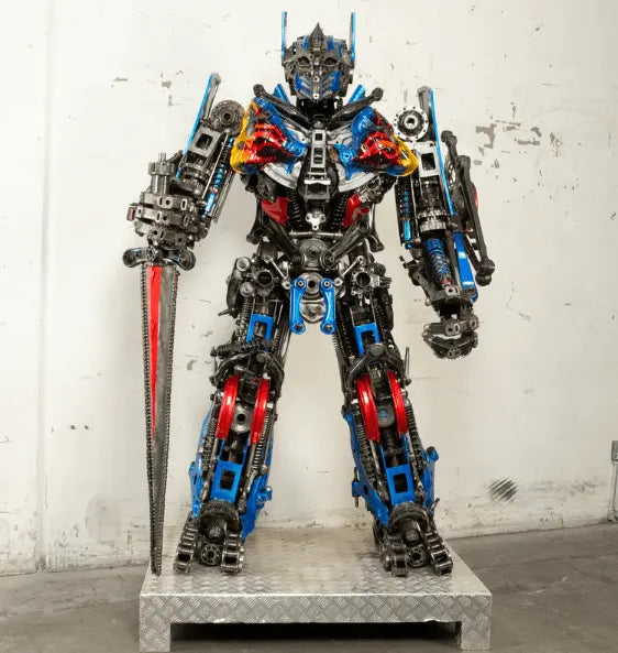 Optimus Prime Inspired Recycled Metal Art Sculpture | LM Treasures