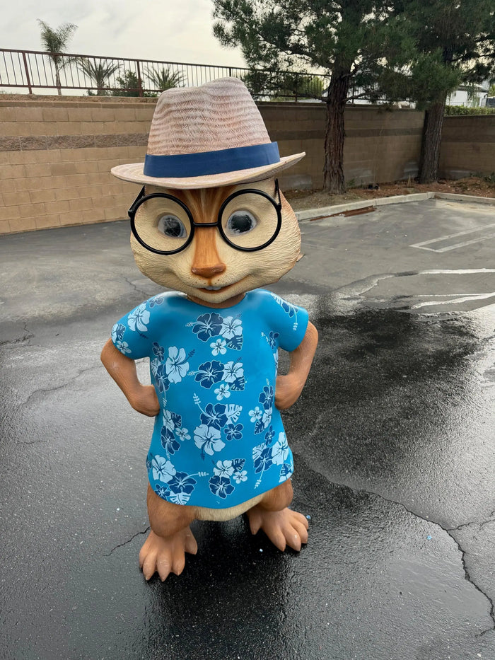Hawaiian Chipmunks Simon Theodore Life Size Statues Set of 2| LM Treasures