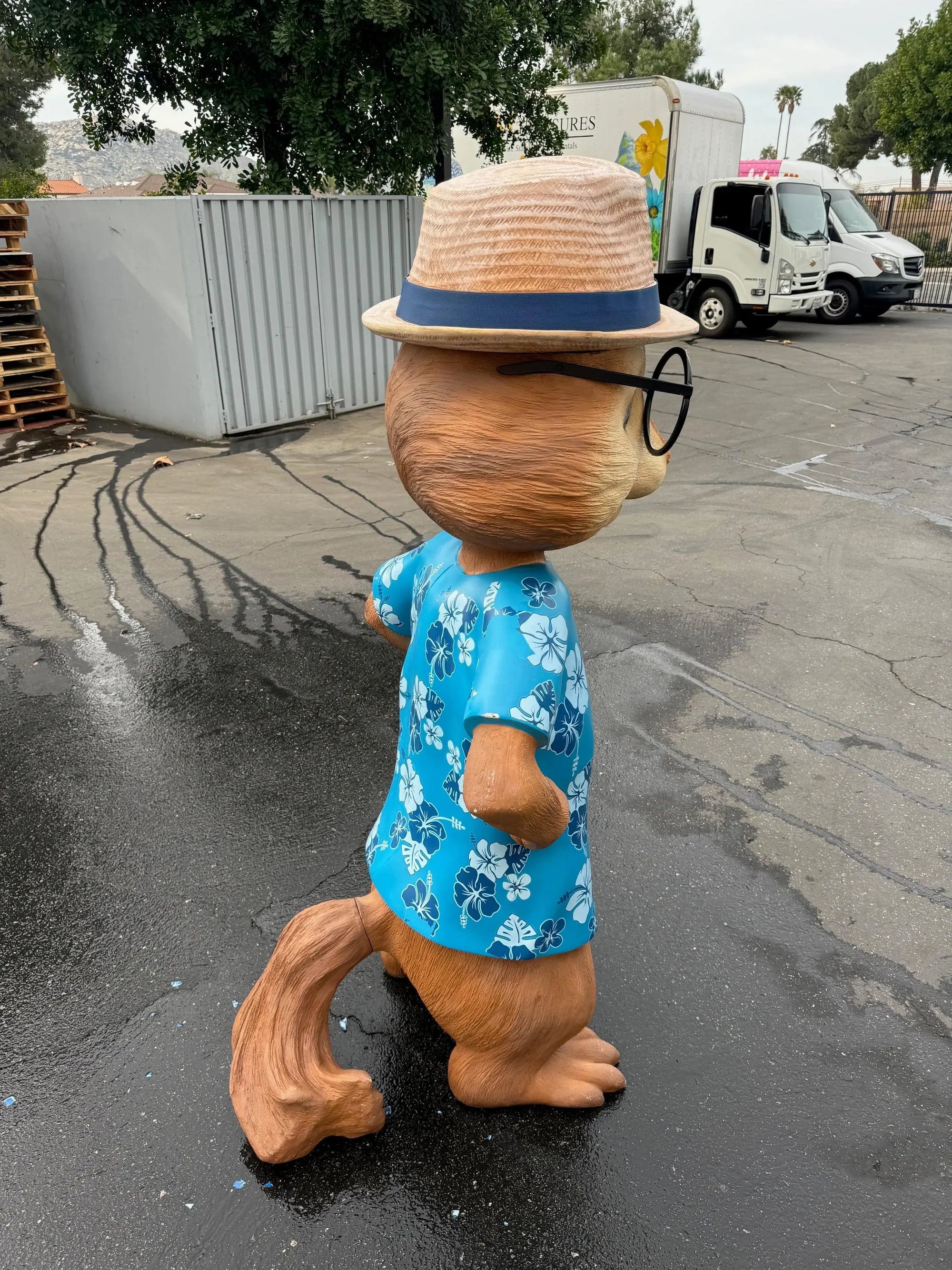 Hawaiian Chipmunks Simon Theodore Life Size Statues Set of 2| LM Treasures