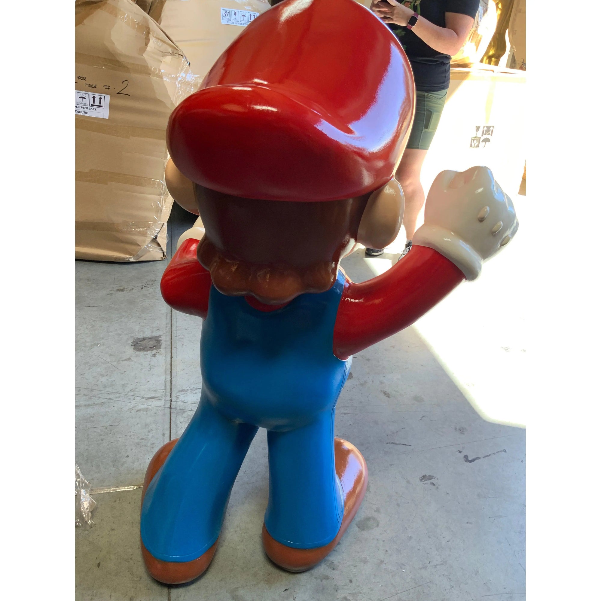 Small Jumper Boy Hand Up Over Sized Statue | LM Treasures