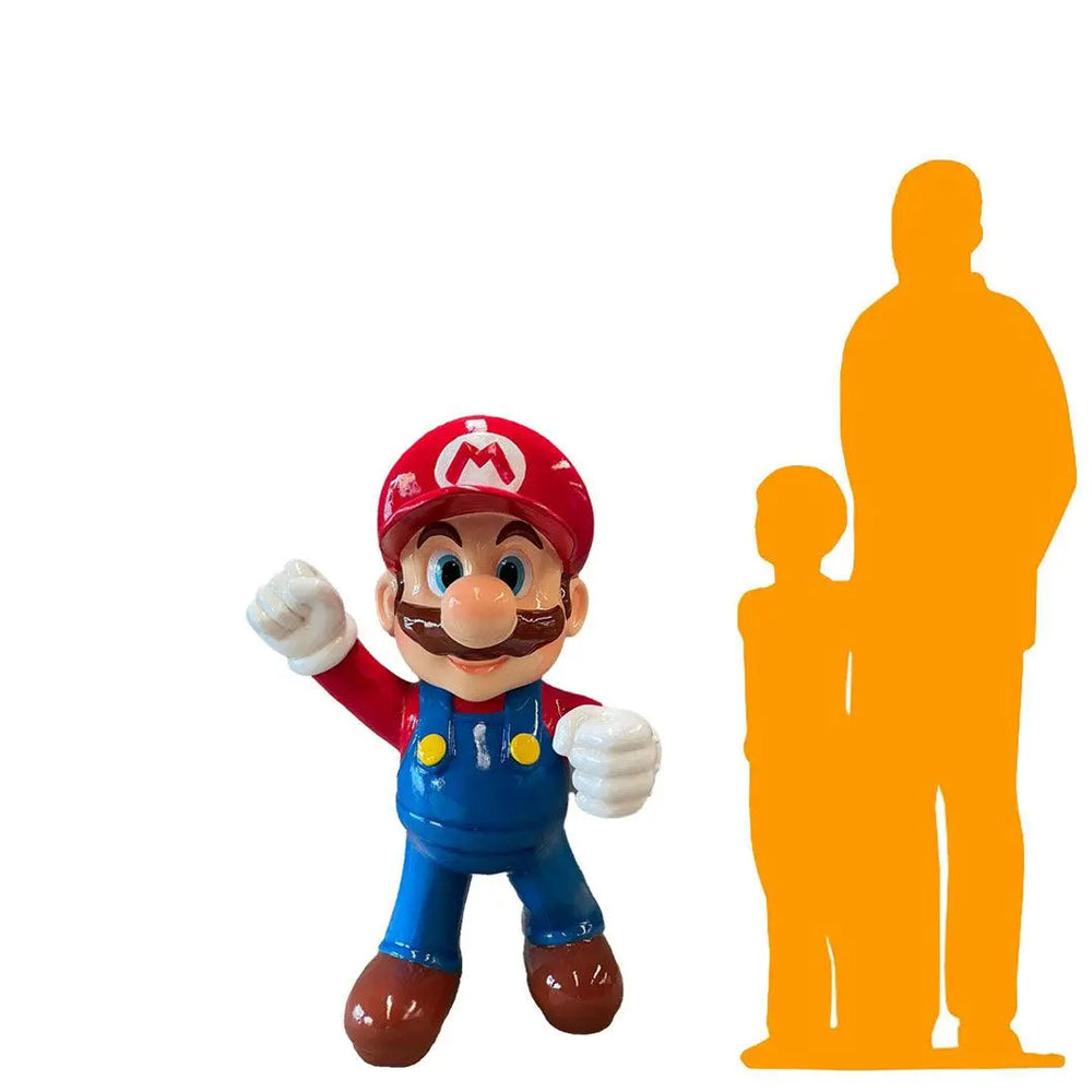 Small Jumper Boy Hand Up Over Sized Statue | LM Treasures
