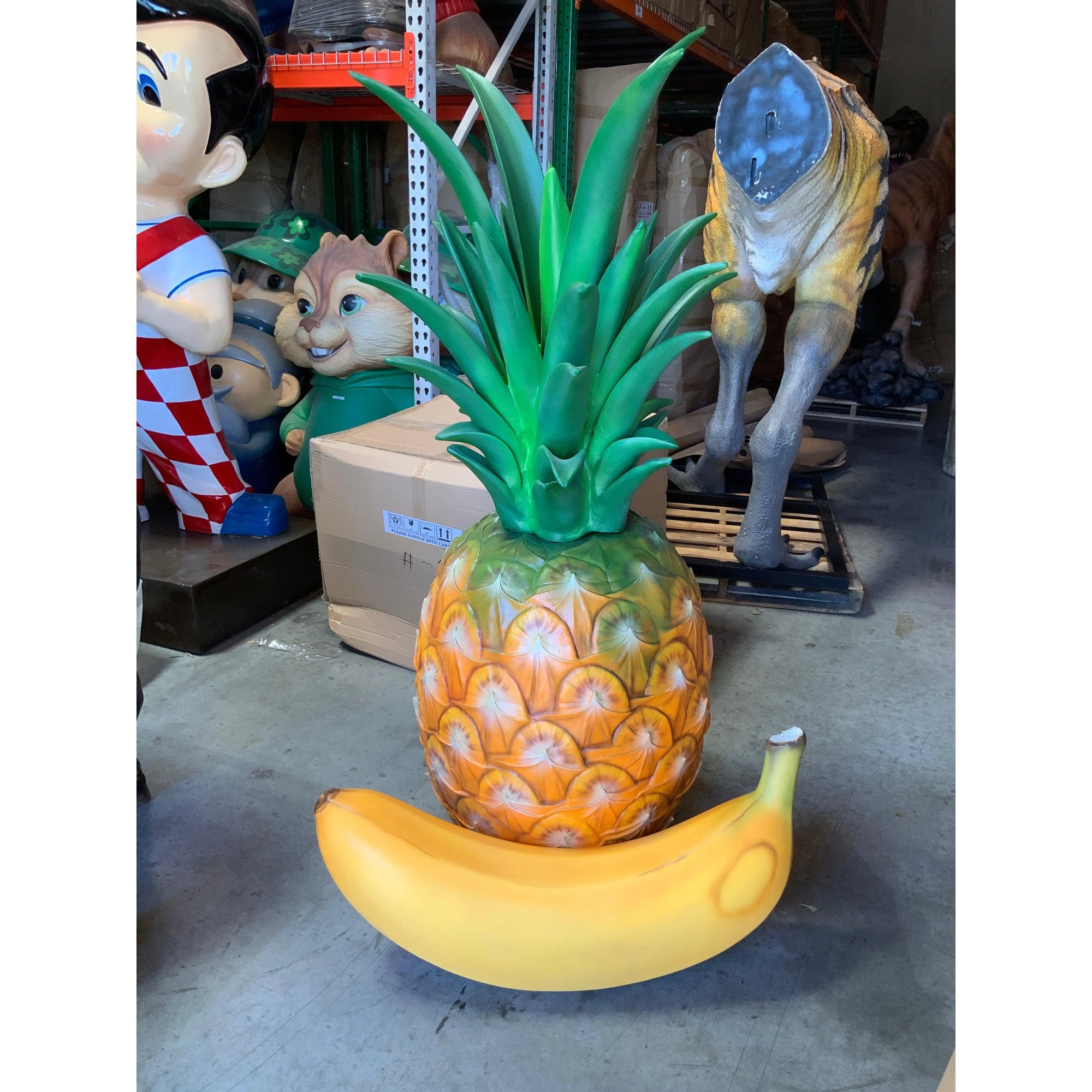 Banana Laying Over Sized Statue | LM Treasures