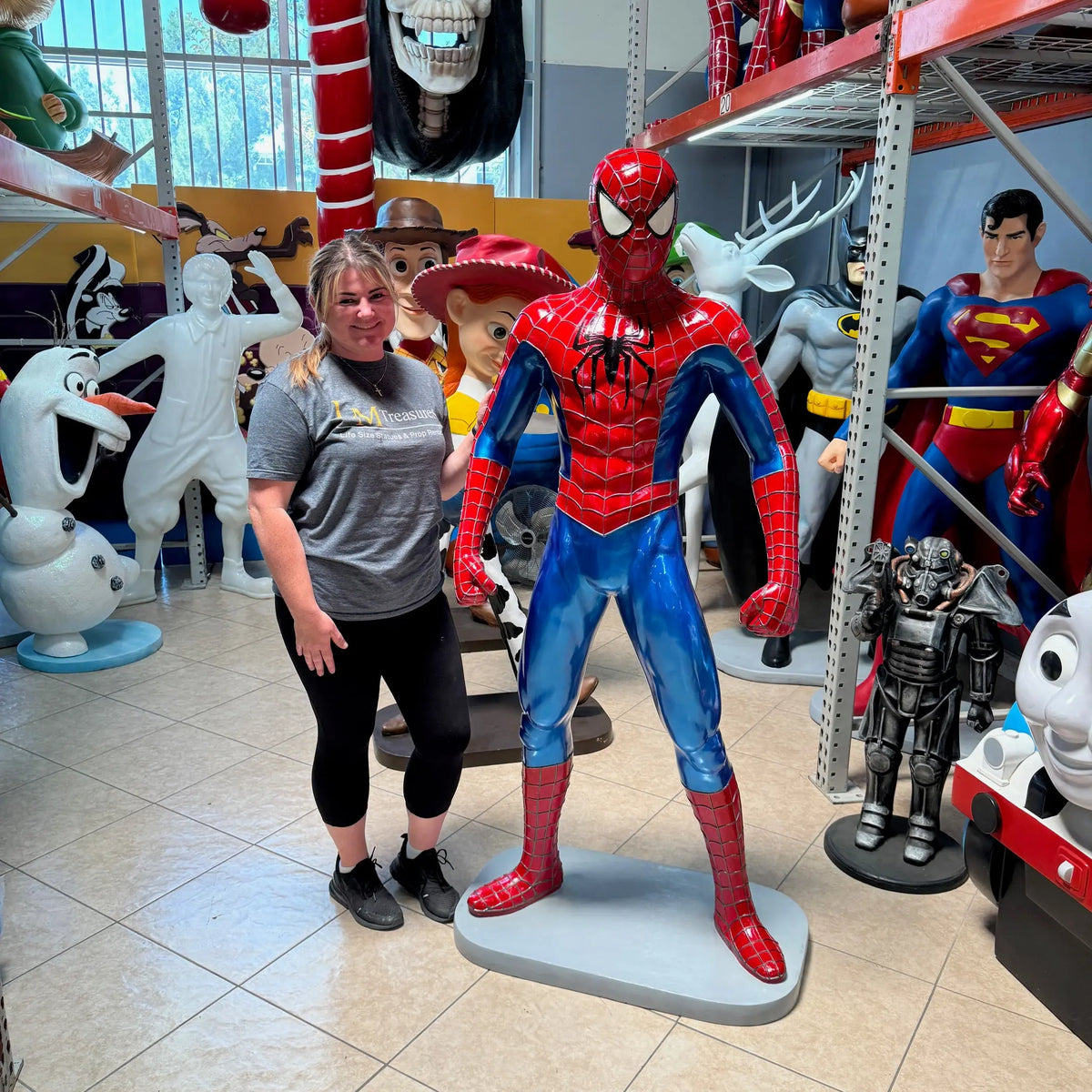 Sticky Superhero Standing Life Size Statue| LM Treasures