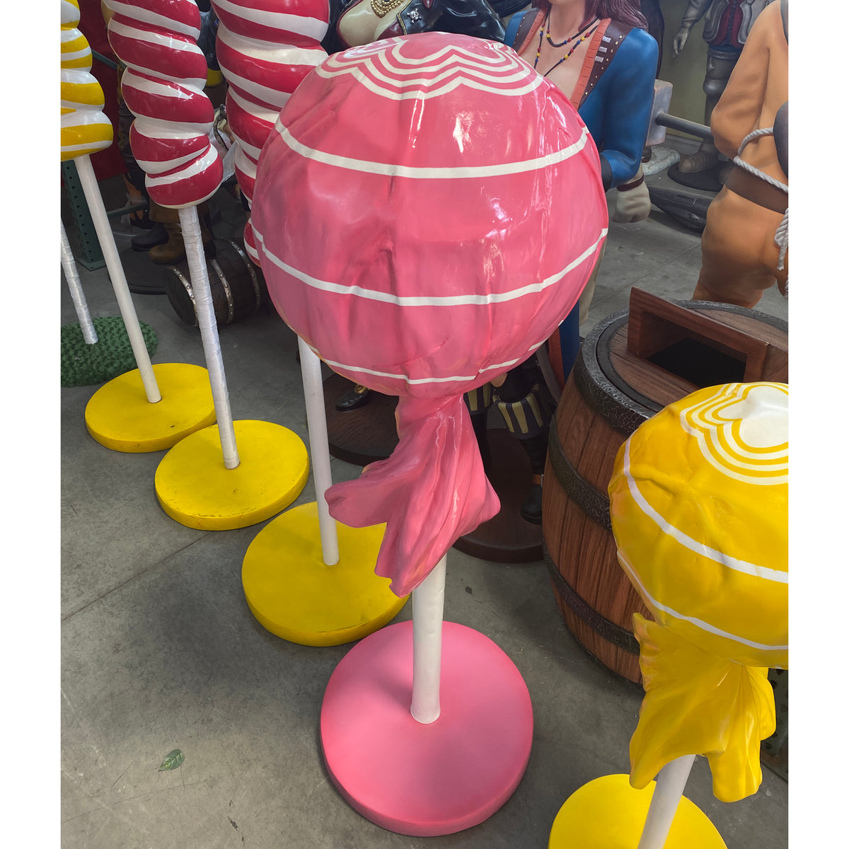 Large Pink Lollipop Over Sized Statue| LM Treasures