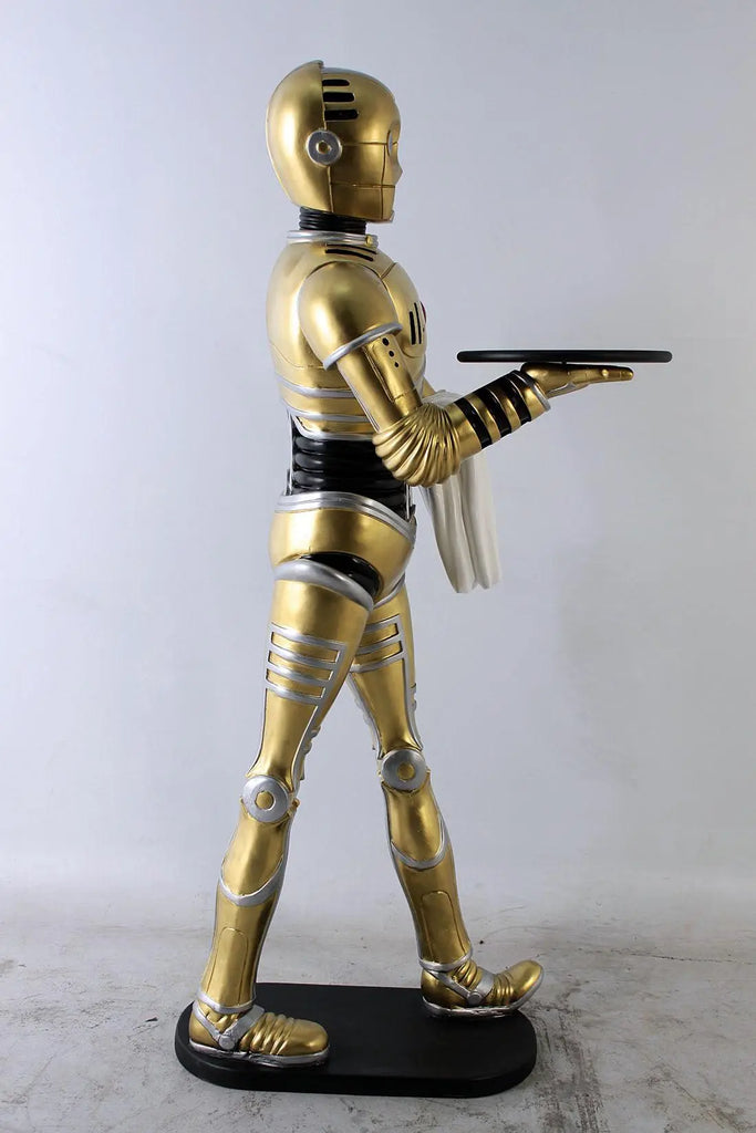 Android Gold Robot Droid Butler Life Size Statue | LM Treasures