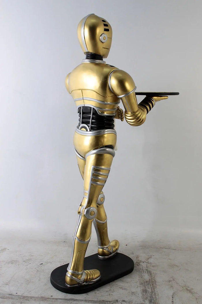 Android Gold Robot Droid Butler Life Size Statue| LM Treasures