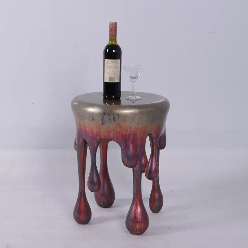 Copper Color Melting Side Table Dripping Statue | LM Treasures