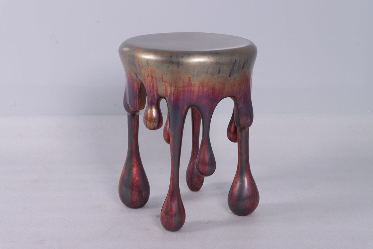Copper Color Melting Side Table Dripping Statue | LM Treasures
