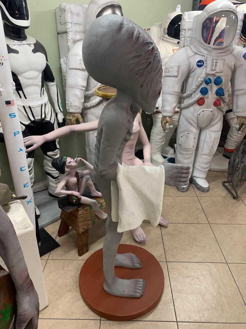 Huge Brain Alien Butler Life Size Statue | LM Treasures