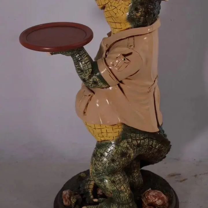 Crocodile Butler Waiter Large Life Size Statue Decor – LM Treasures
