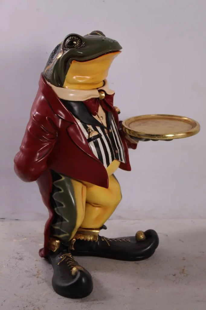 Large Frog Butler Statue | LM Treasures