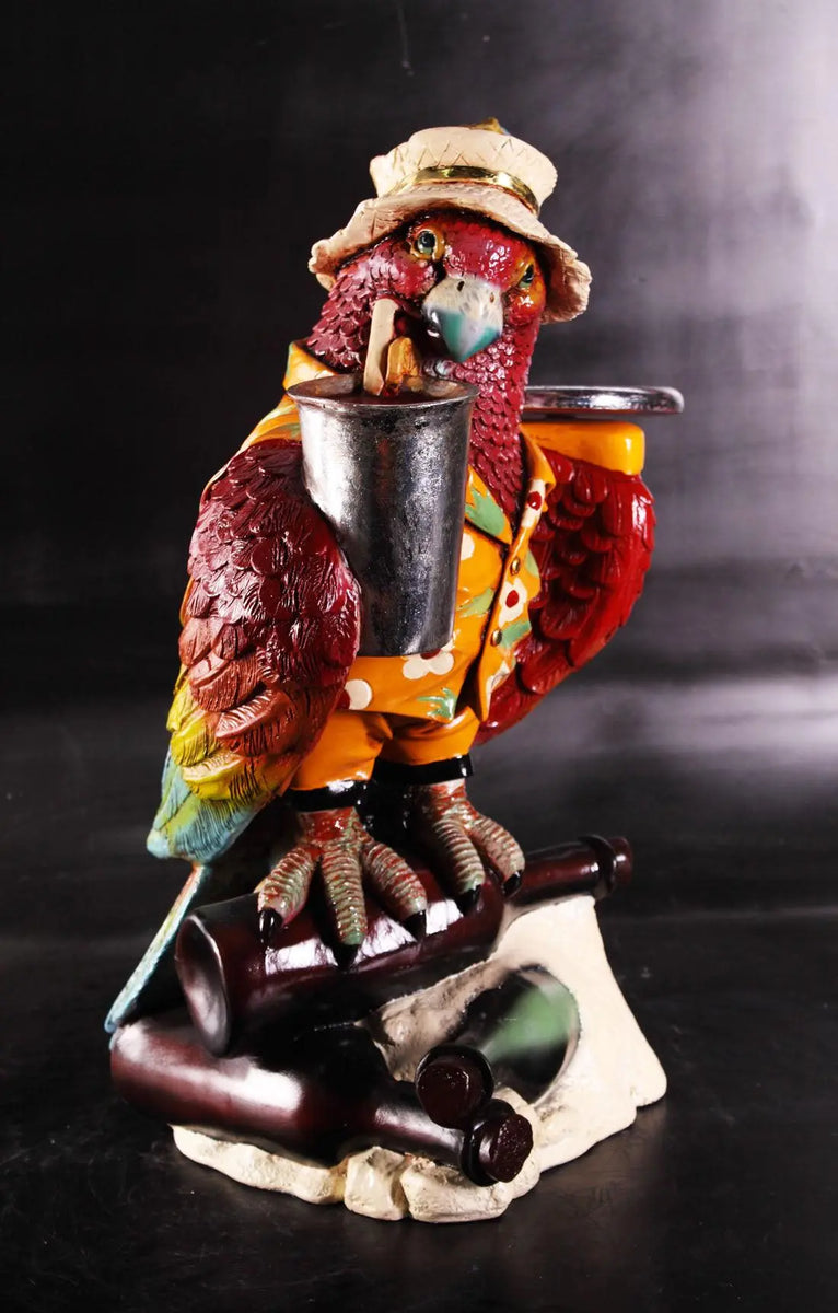 Small Parrot Butler Statue | LM Treasures