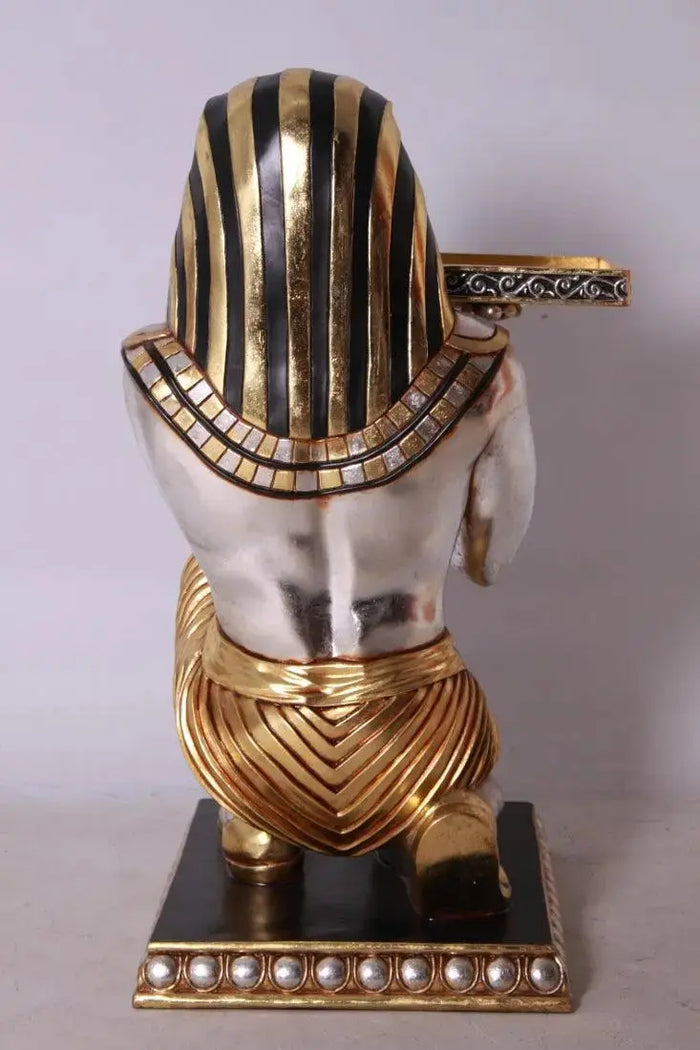 Egyptian Kneeling King Tut Table Life Size Statue | LM Treasures
