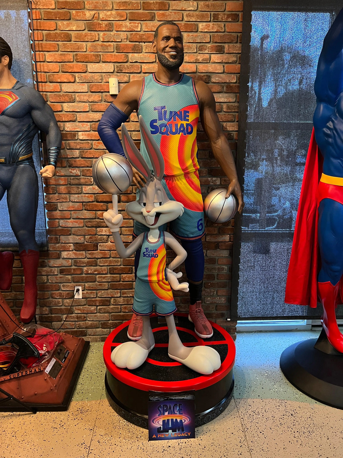 Space Jam Lebron James & Bugs Bunny Life Size Statue | LM Treasures